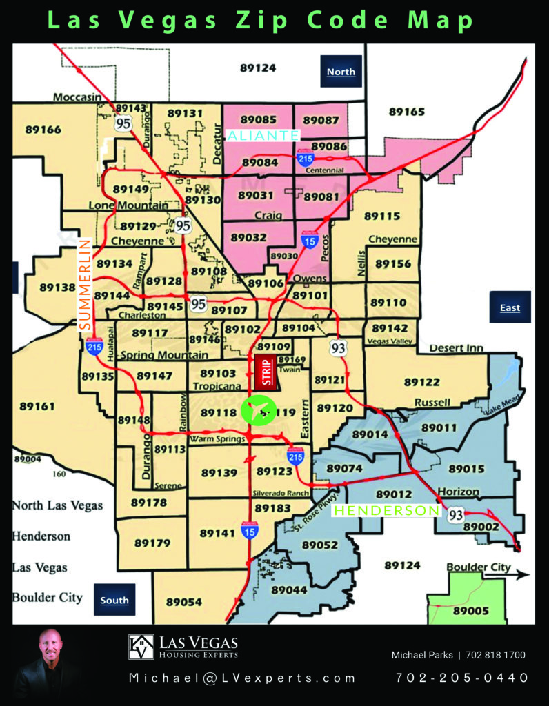 Las Vegas Zip Code Map 2021 | Michael Parks